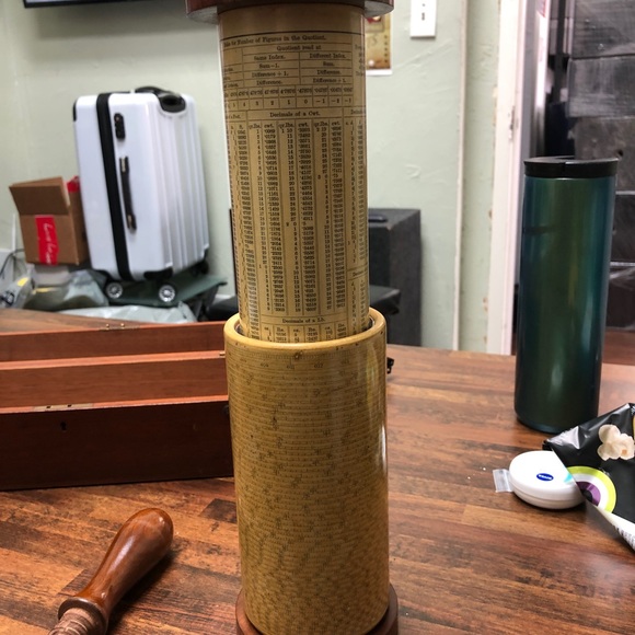 Other | Antique 194 Fullers Cylindrical Scientific Slide Rule Stanley ...